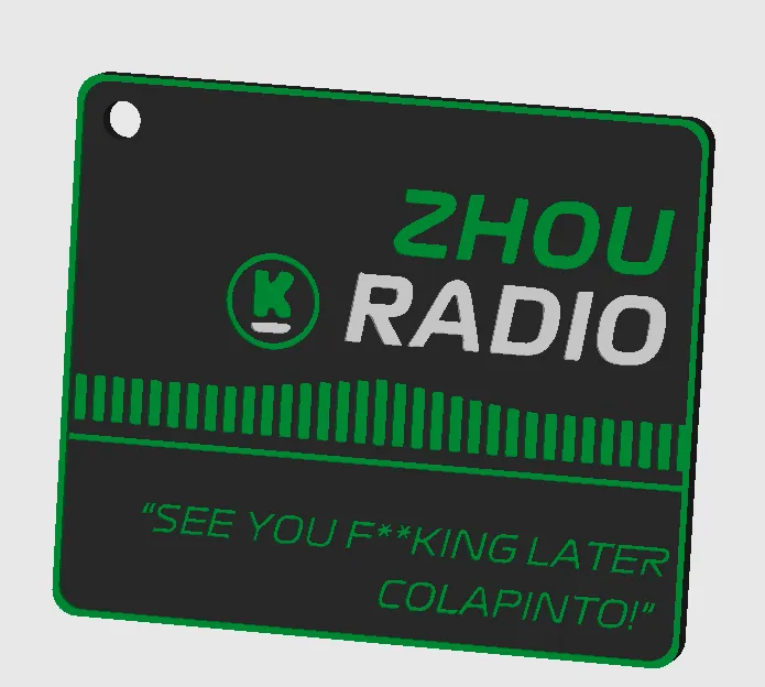 TR voice, key chain by YF StudioMakerWorld: Download Free 3D Models