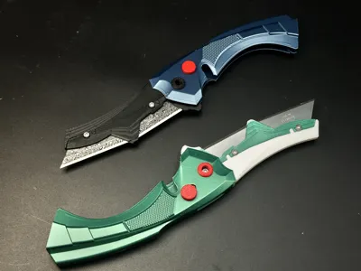 Heavy-Duty Folding Utility Knife with Lock Button by Trent Studio MakerWorld: Download Free 3D ...