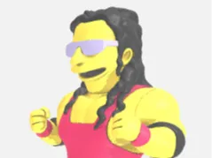 Brett Hart The Hitman - Simpsons Style Figure - Free 3D Print Model ...