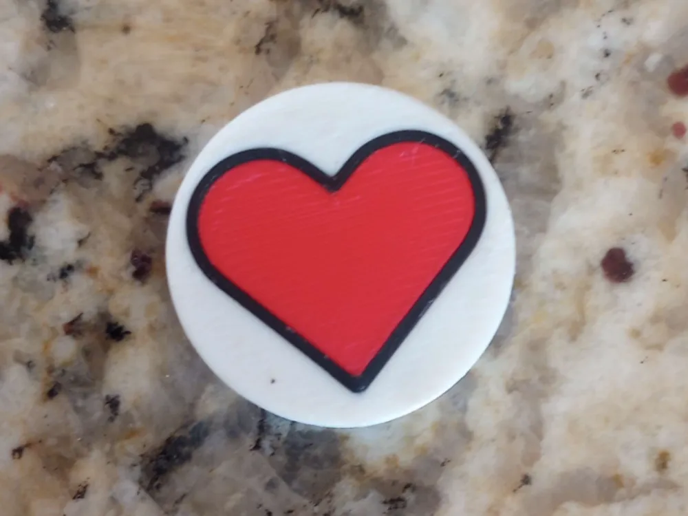 Heart token for board game by CaptainPrint - MakerWorld