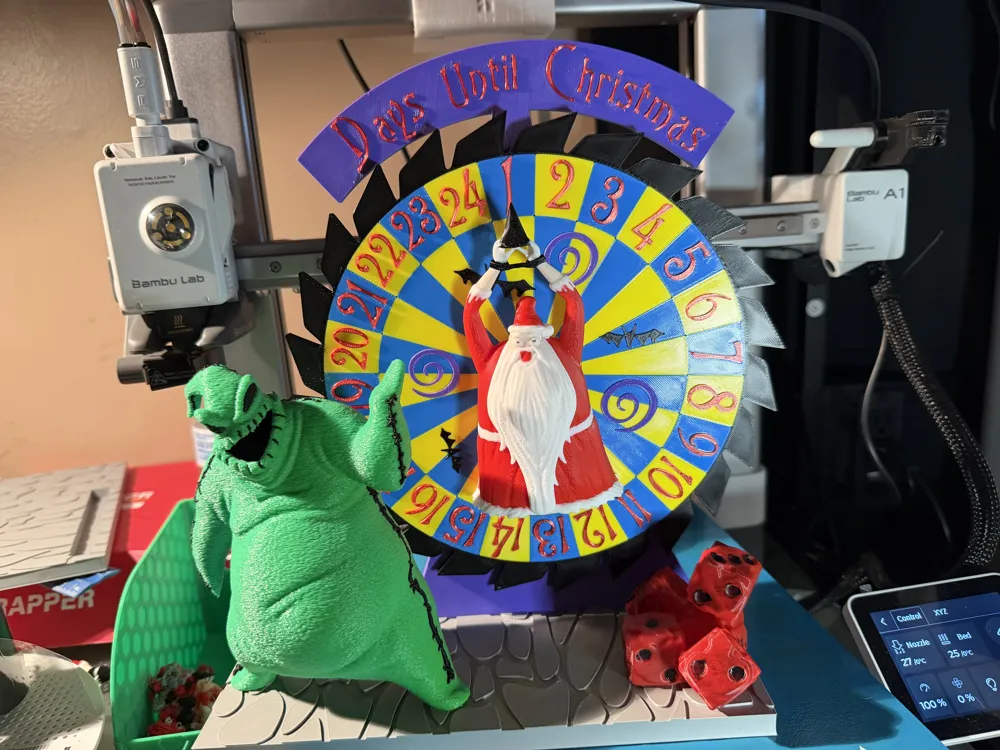 Oogie Boogie's Christmas Countdown - Free 3D Print Model - MakerWorld
