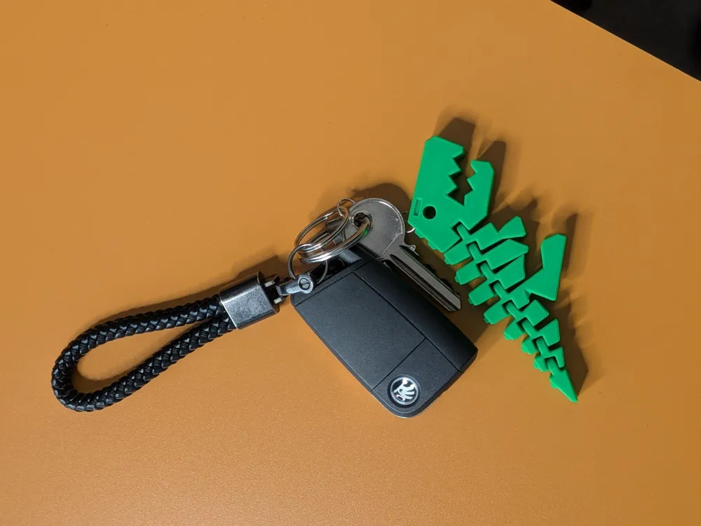 Flexi Rex Keychain - Free 3D Print Model - MakerWorld