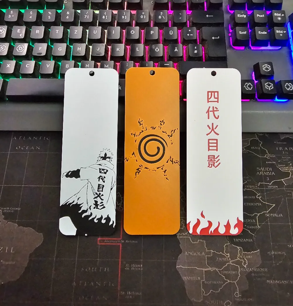 Naruto Bookmark collection #2 - HueForge by Think3D - MakerWorld