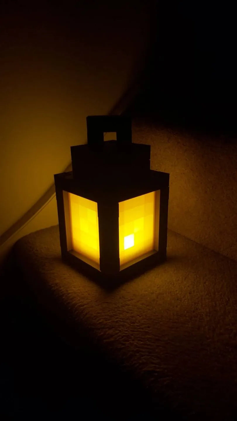 Cozy Minecraft Lantern for LED puck parts (REMIX) Remixed by ...