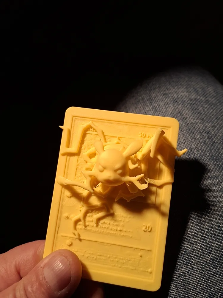 Pikachu Card Pokemon - Free 3D Print Model - MakerWorld
