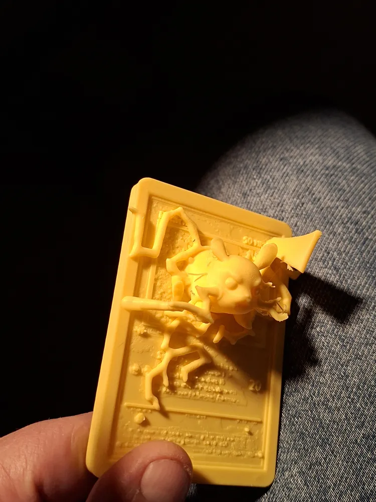 Pikachu Card Pokemon - Free 3D Print Model - MakerWorld