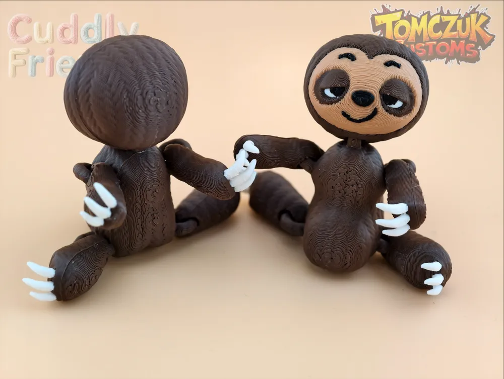 Sleepy Sloth - Cuddly Friends Series - Free 3D Print Model - MakerWorld