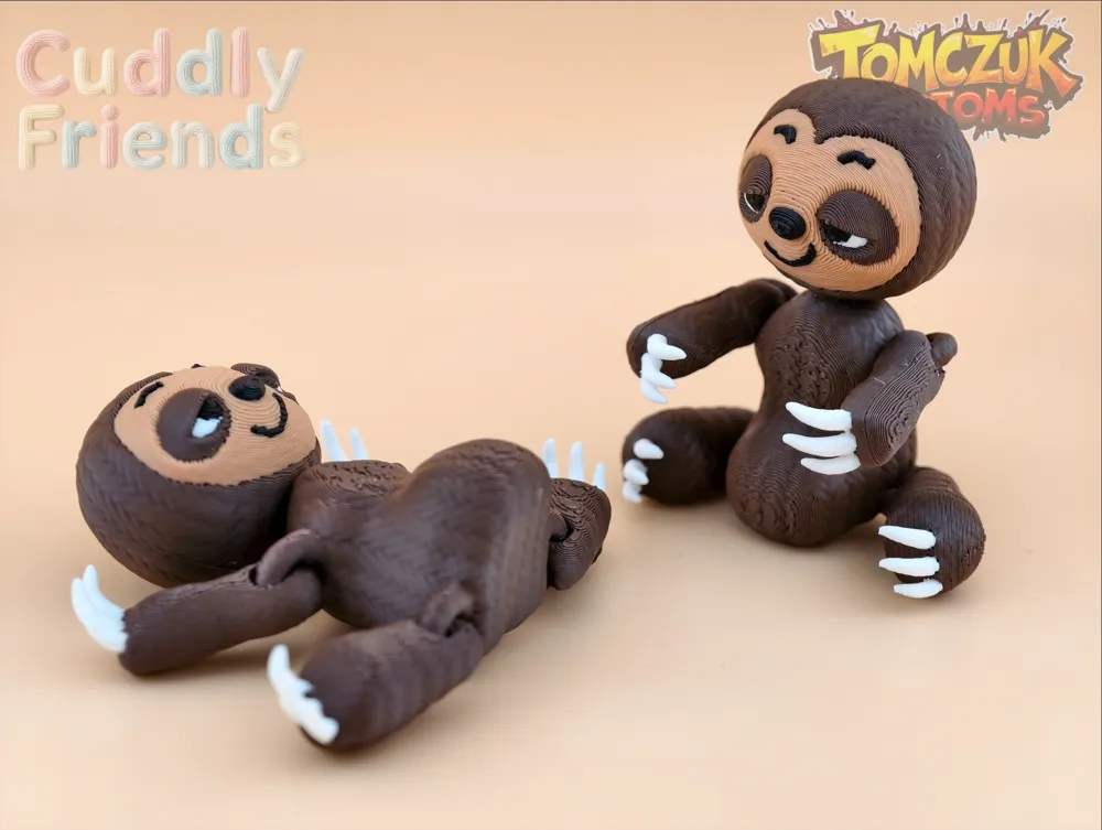 Sleepy Sloth - Cuddly Friends Series - Free 3D Print Model - MakerWorld