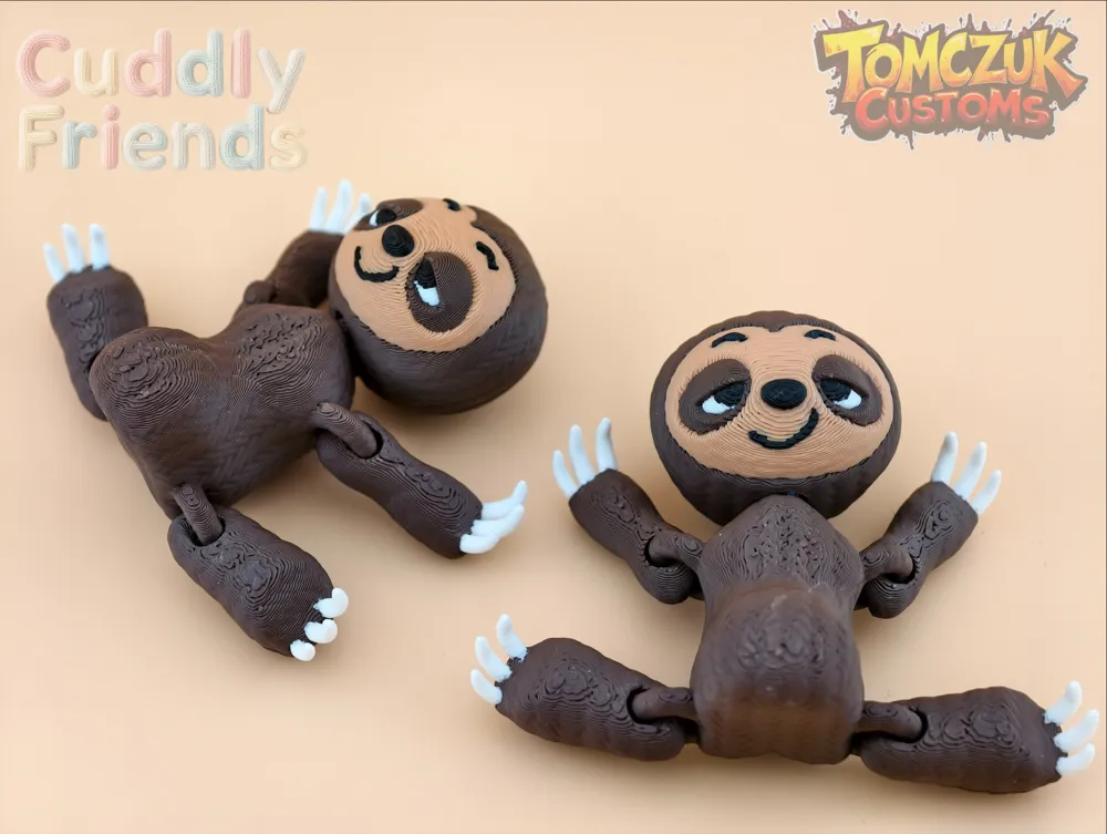 Sleepy Sloth - Cuddly Friends Series - Free 3D Print Model - MakerWorld