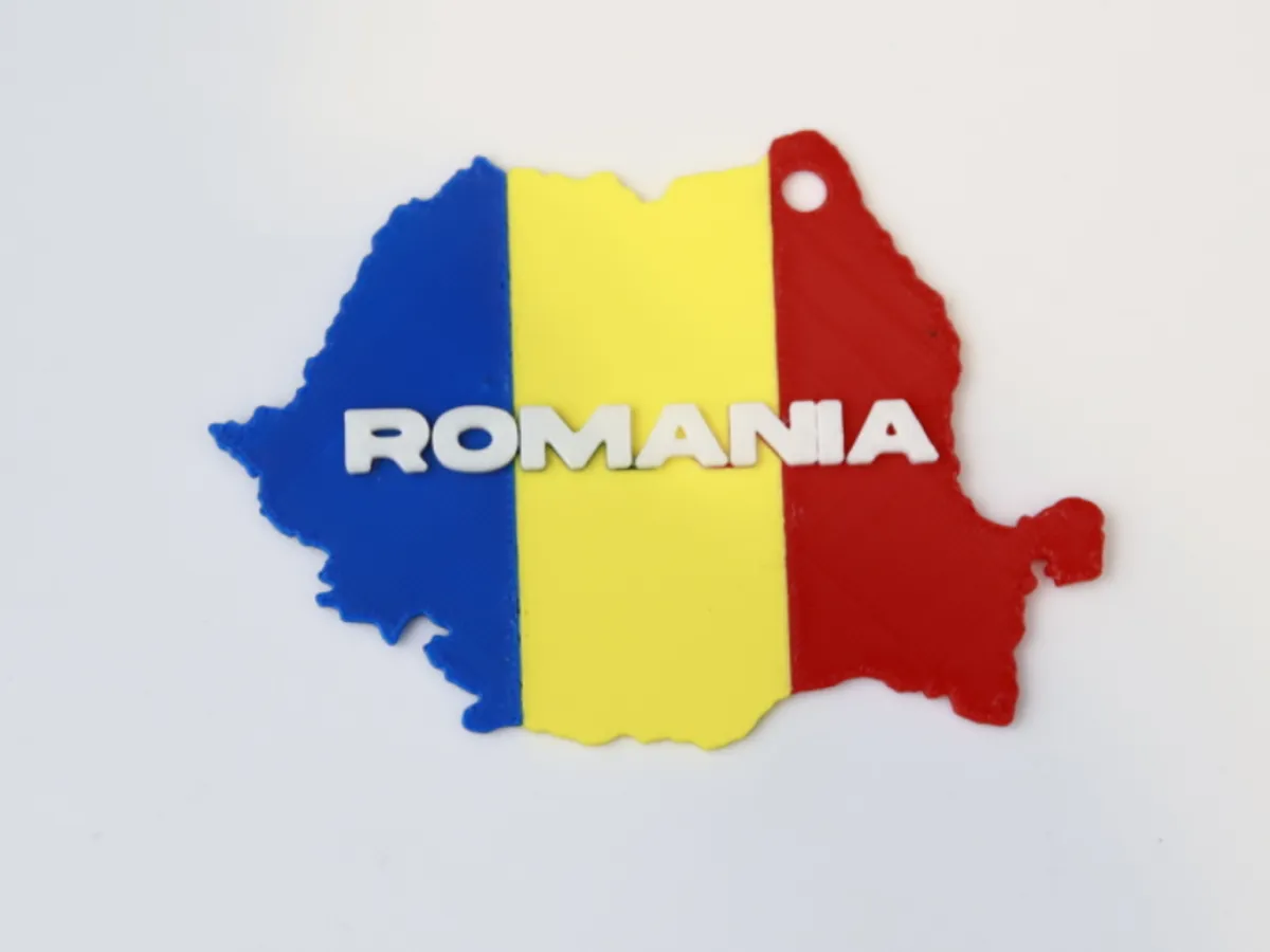 Romania Keychain - Free 3D Print Model - MakerWorld