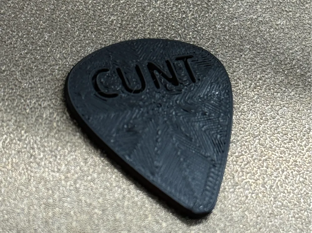 Cunt Guitar Pick by The Hairy Geek MakerWorld: Download Free 3D Models