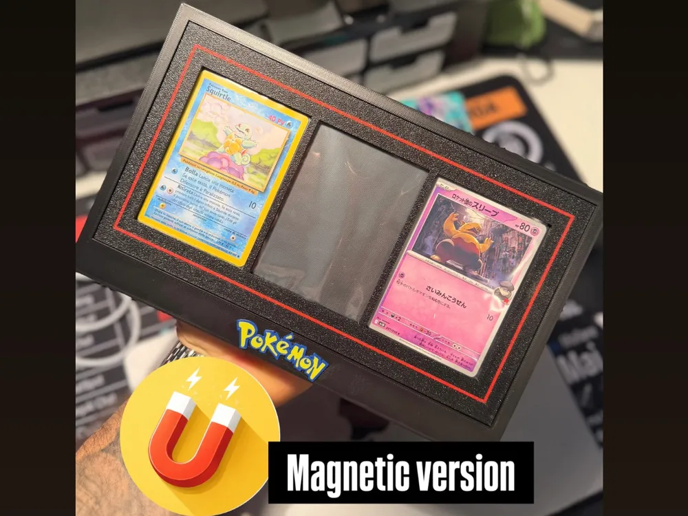 Frame for 3 cards, Pokémon, Magic or Yu-Gi-Oh - Free 3D Print Model ...