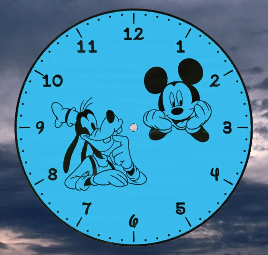 Mickey Mouse & Goofy Clock Face for Wall Clock by Mr. Bastler ...