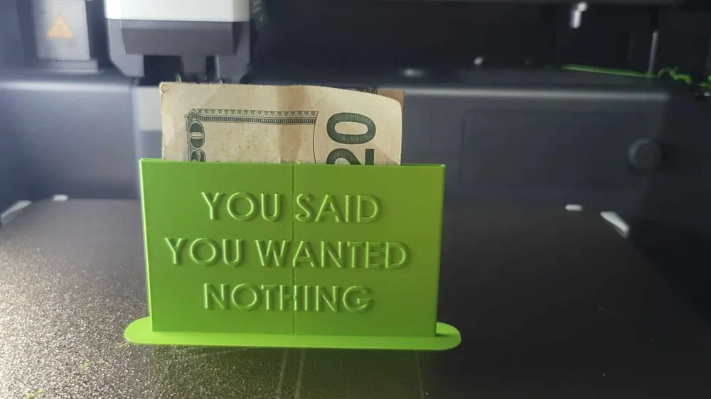 Nothing money Card by LKreations MakerWorld: Download Free 3D Models