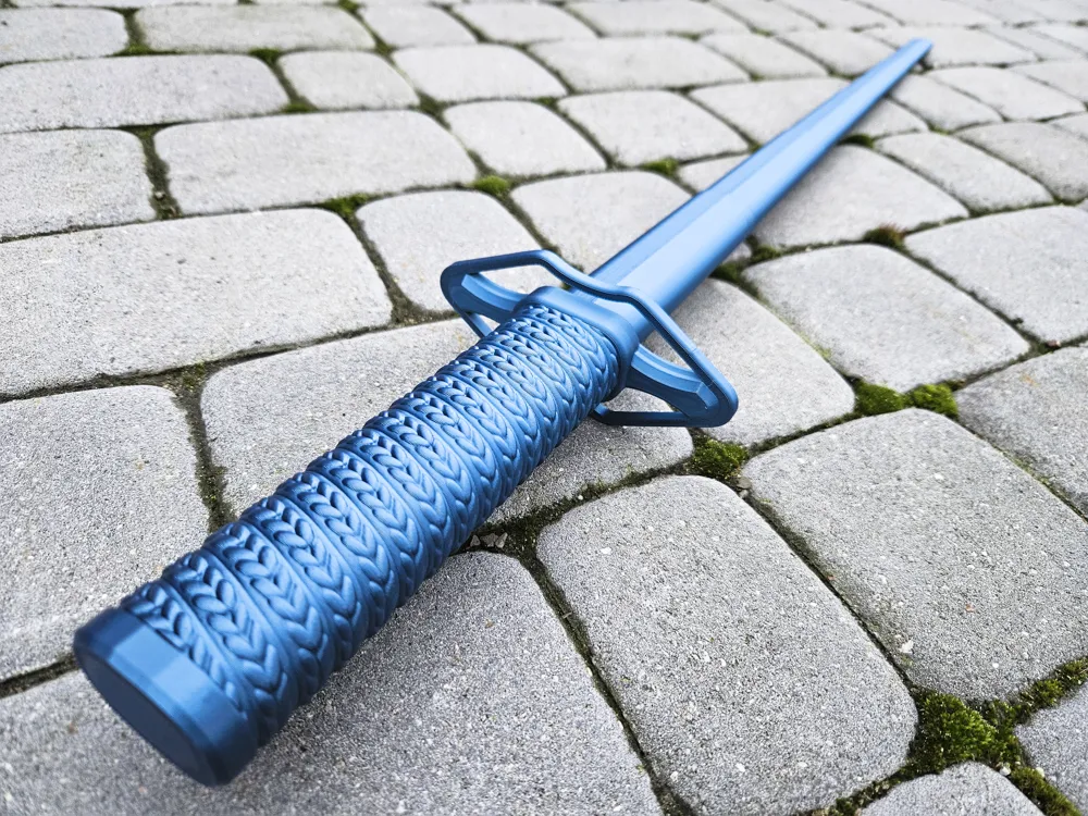 Knitted Blue Silver Collapsible Sword by New_Kids_Turbo MakerWorld ...