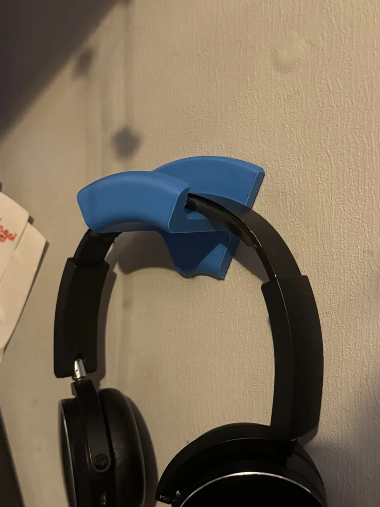 Headphone & Gaming Headset Hanger Wall Mounted - Free 3D Print Model ...