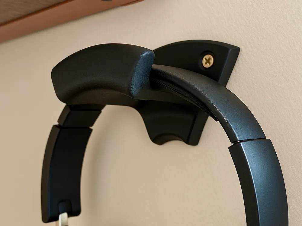 Headphone & Gaming Headset Hanger Wall Mounted - Free 3D Print Model ...