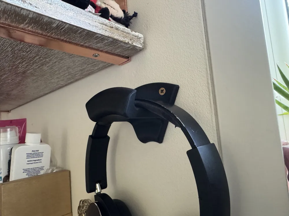 Headphone & Gaming Headset Hanger Wall Mounted - Free 3D Print Model ...