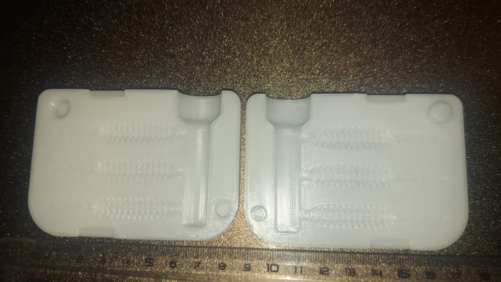 Ribbed 50mm soft bait mold , lure mold - Free 3D Print Model - MakerWorld