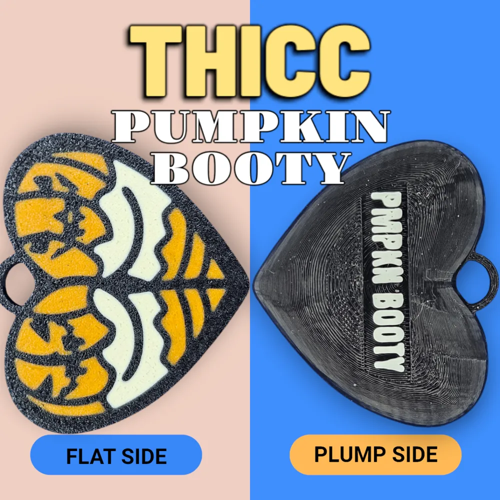 THICC Pumpkin Booty Heart Butt Pendant by NoProblem MakerWorld ...