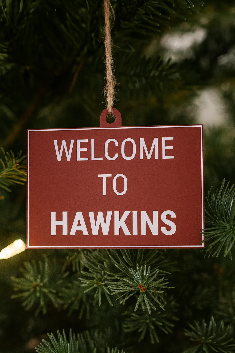 Stranger Things "Welcome to Hawkings" Hornament - Free 3D Print Model ...