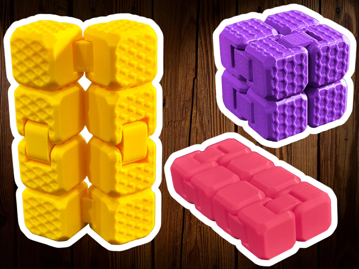 Fidget Cube Toy: Angled - Free 3D Print Model - MakerWorld