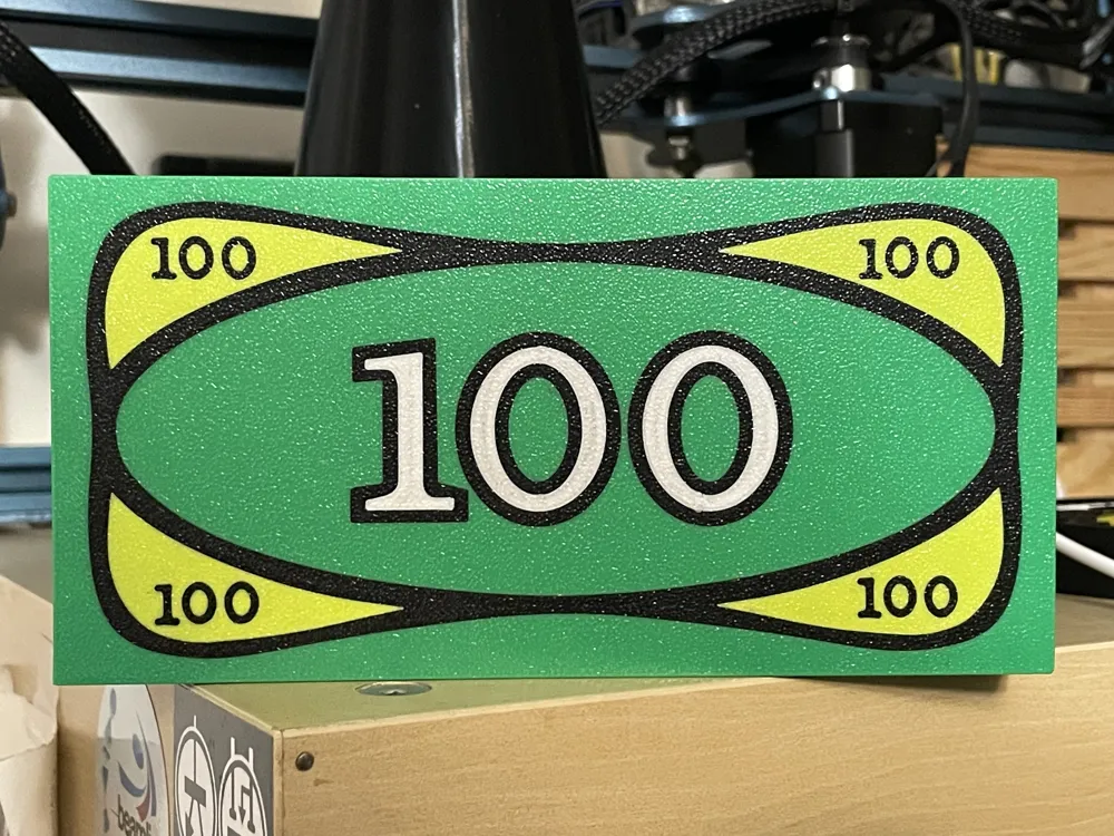 Highly detailed 100 banknote, Giant Bricks style - Free 3D Print Model ...