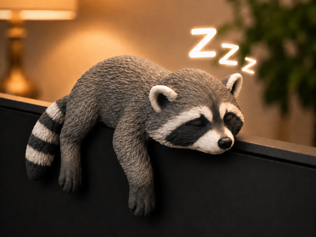 Sleepy Racoon Monitor Pet. - Free 3D Print Model - MakerWorld