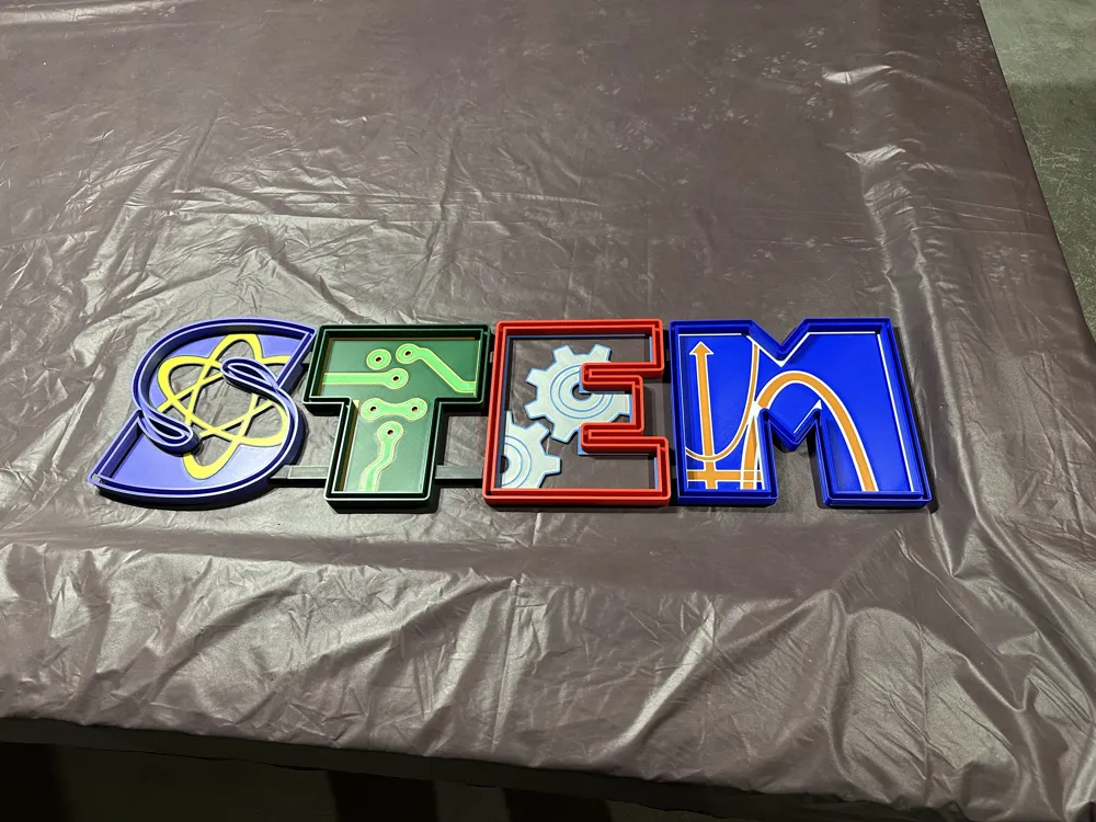 STEM Neon Sign - Free 3D Print Model - MakerWorld