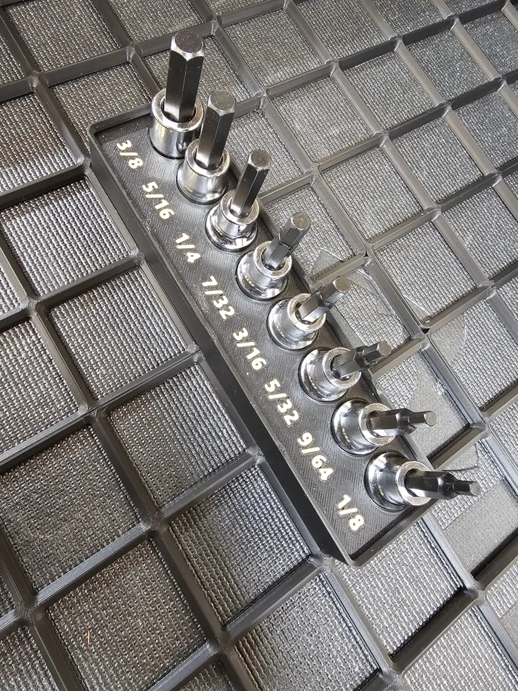 ICON SAE Short Hex Socket Set Storage Gridfinity by Ghostrider9310 MakerWorld: Download Free 3D ...