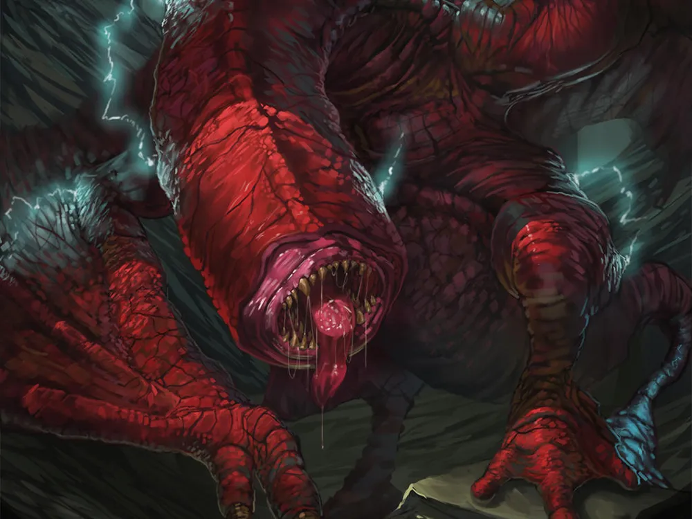 Monster Hunter Red Khezu Lithophane by Meggotina - MakerWorld