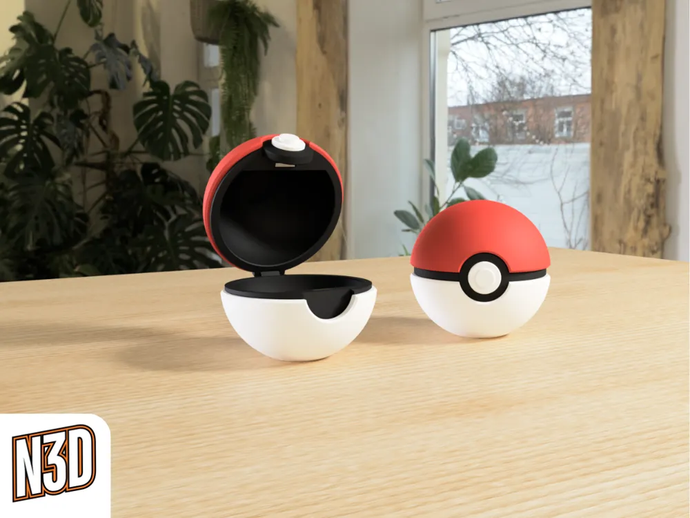 N3D Opening Pokeball v1.2 - Free 3D Print Model - MakerWorld