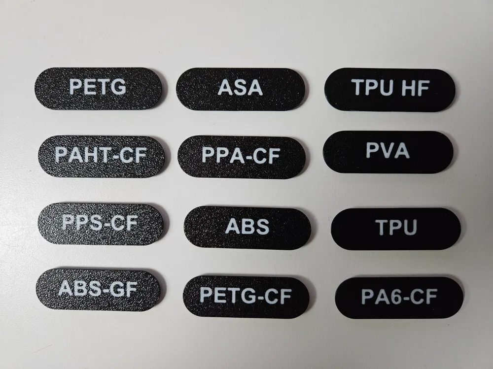 Spool Labels - Filament Types (39 options) by DerekMakerWorld: Download ...