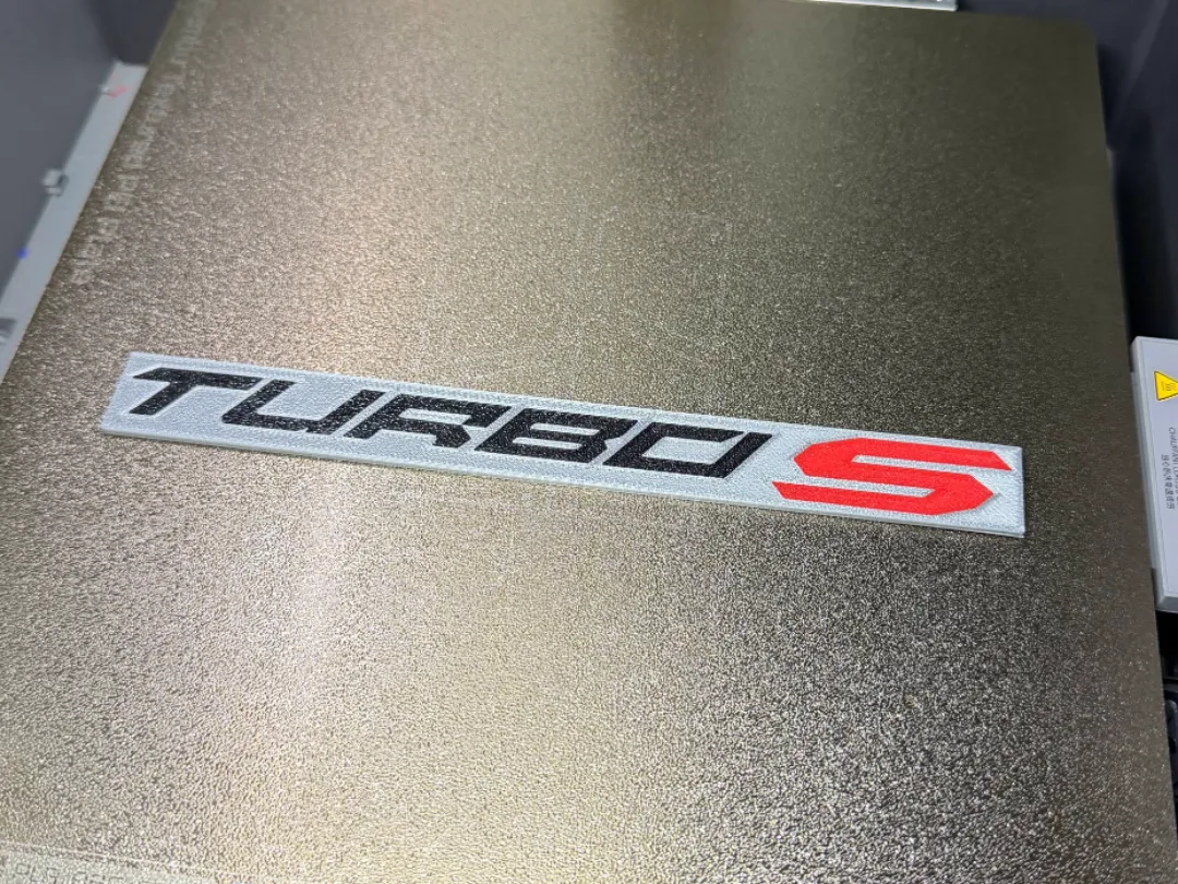 Turbo S plaque - Free 3D Print Model - MakerWorld