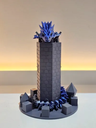 Dragon Tower Display Stand by 3DVisuals MakerWorld: Download Free 3D Models