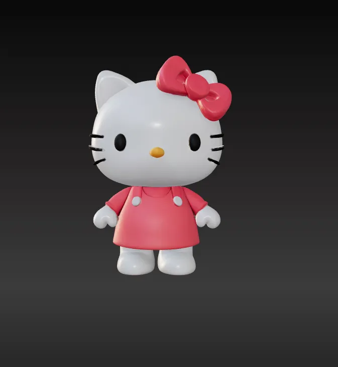 Figurine Hello Kitty 8 cm–Charme en Salopette Rose by Neoflix3d MakerWorld: Download Free 3D Models