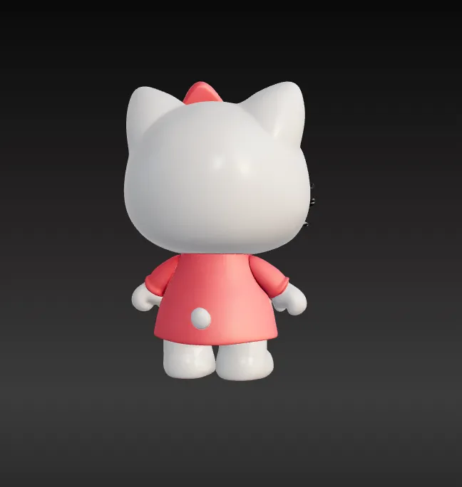 Figurine Hello Kitty 8 cm–Charme en Salopette Rose by Neoflix3d ...