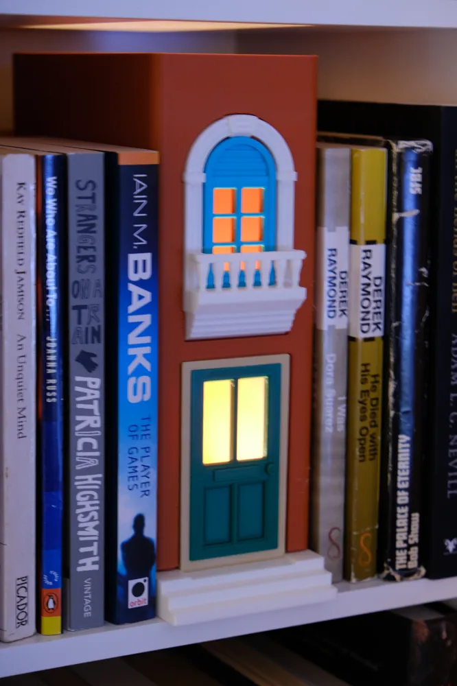 Book Nook Lamp. Thin Terrace house Book End - Free 3D Print Model ...