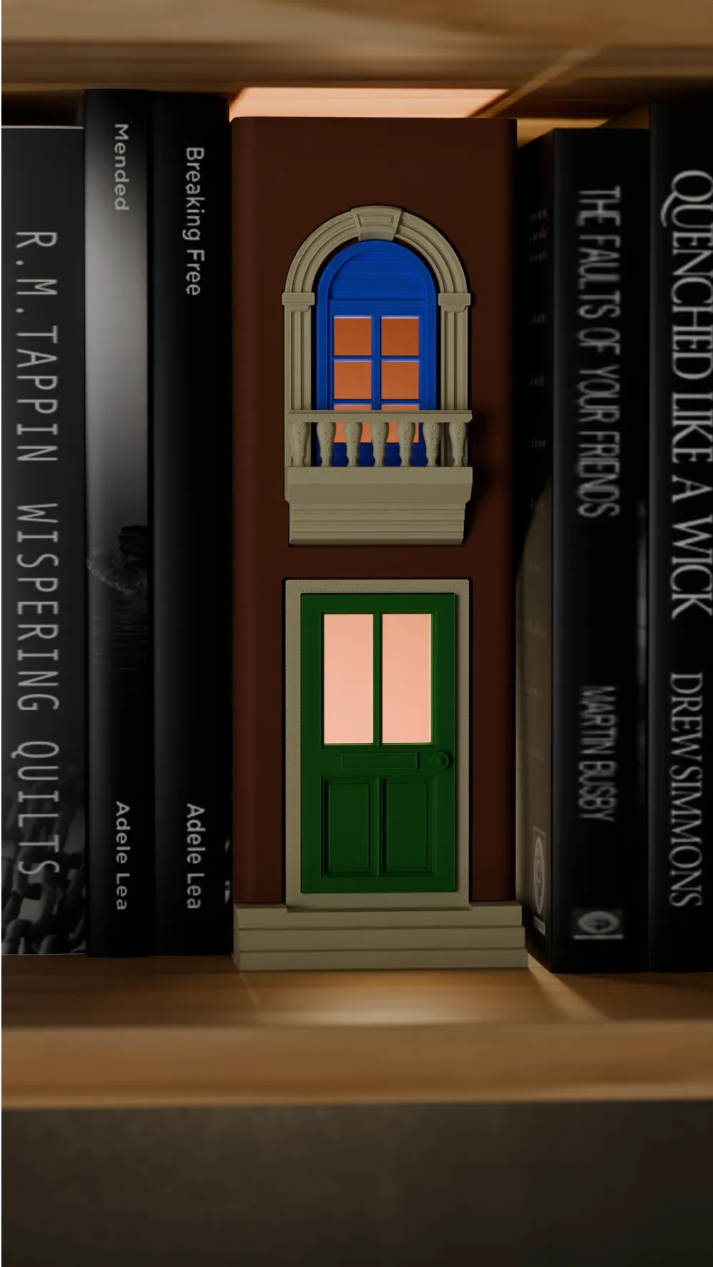 Book Nook Lamp. Thin Terrace house Book End - Free 3D Print Model ...