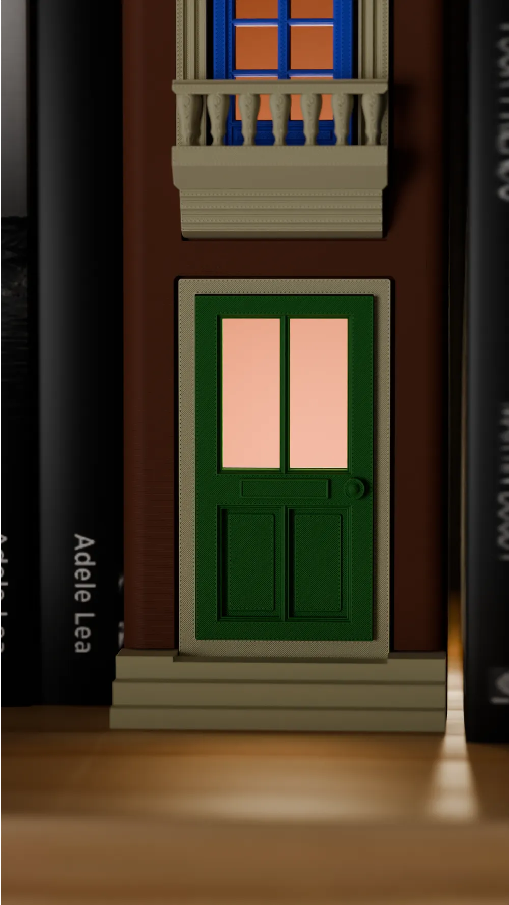 Book Nook Lamp. Thin Terrace house Book End - Free 3D Print Model ...