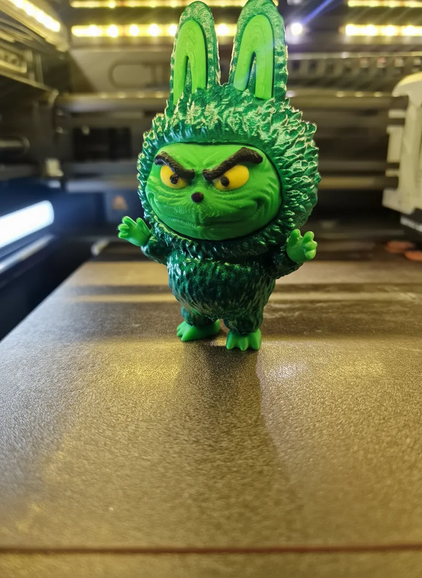 La Bubu x Grinch Mashup Labubus Labu Bu Navidad - Modelo de impresión ...