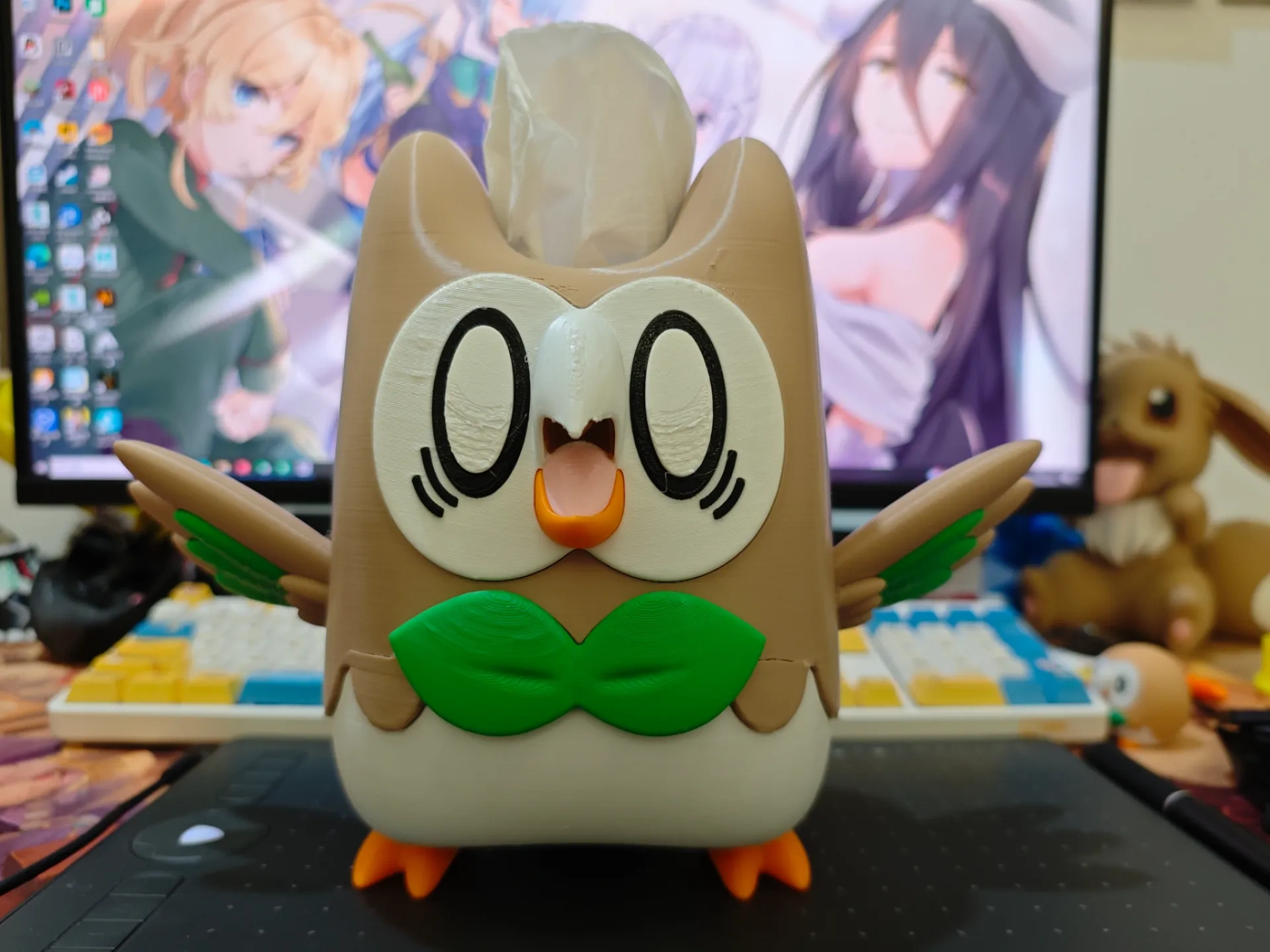 Pokemon—Rowlet Shocked Version (Tissue Box, No AMS needed) by 手废的黑山羊 ...