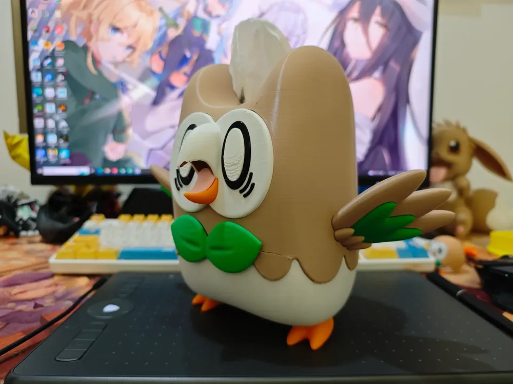 Pokemon—Rowlet Shocked Version (Tissue Box, No AMS needed) by 手废的黑山羊 ...