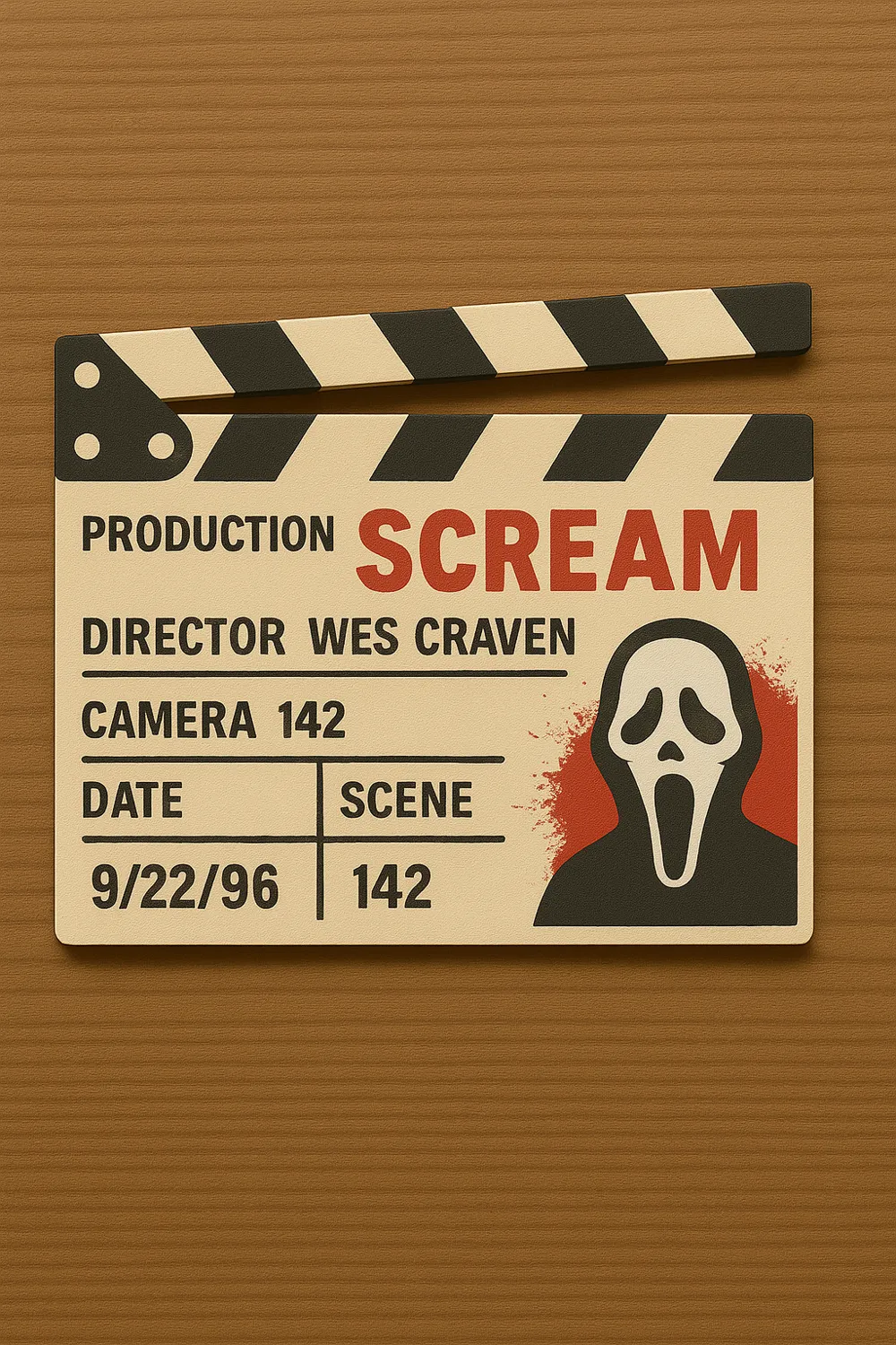 Scream Movie Clapper - Free 3D Print Model - MakerWorld