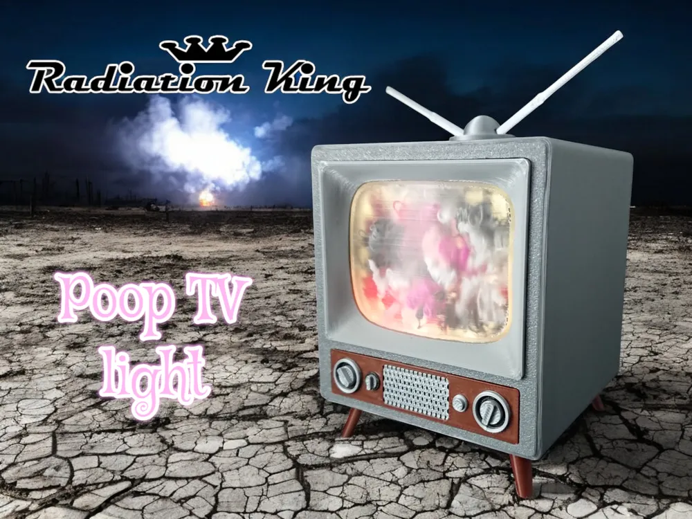 Radiation King Poop TV Light by mkl3D MakerWorld: Download Free 3D Models