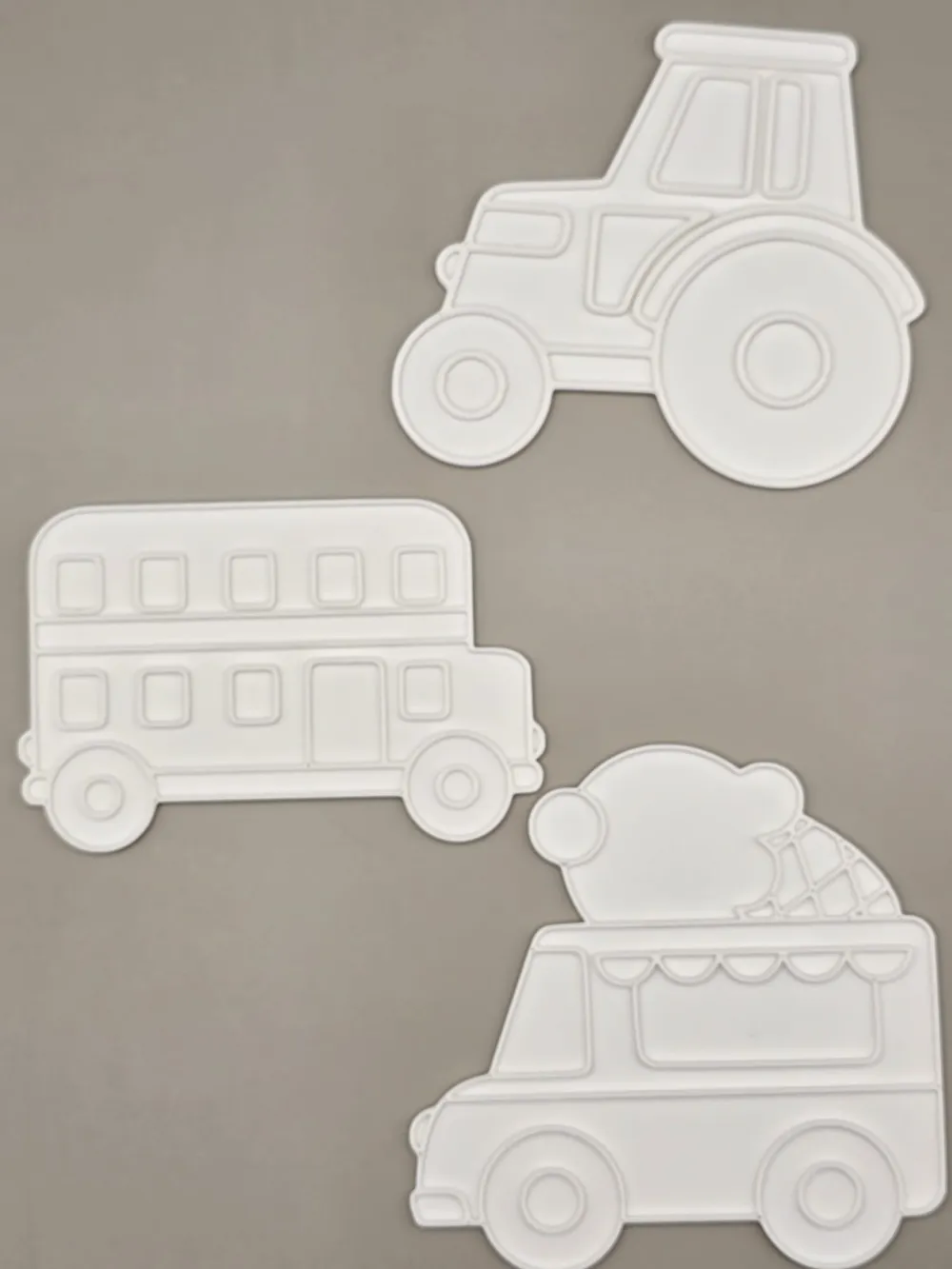Bus Tractor Icecream Truck Coloring Craft - Free 3D Print Model ...