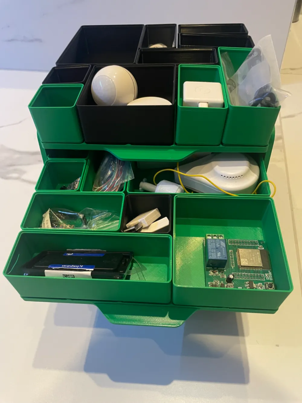 5x5 Gridfinity with pin 4 Tray Storage Rack Remixed by Demig MakerWorld: Download Free 3D Models