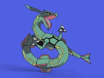 Rayquaza wall mounted light box by Nostalgicprints - MakerWorld