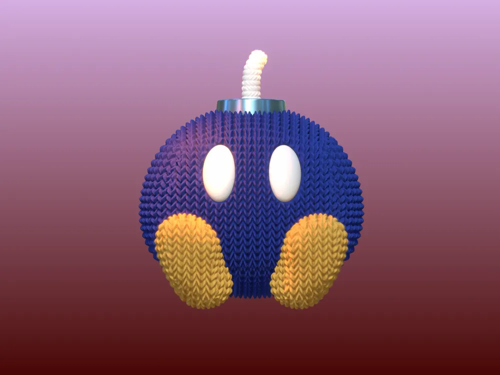 Cute Knitted Super Mario Bob-omb by McG3D Designs MakerWorld: Download ...