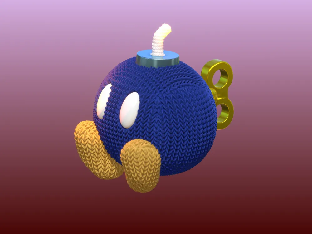 Cute Knitted Super Mario Bob-omb by McG3D Designs MakerWorld: Download ...